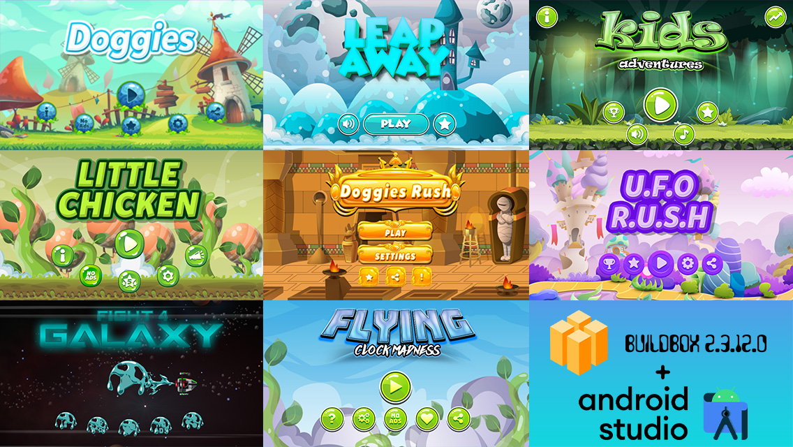 Hobiron 40 Buildbox 2 Project Bundles + 40 Android Studio Source Code by hobiron